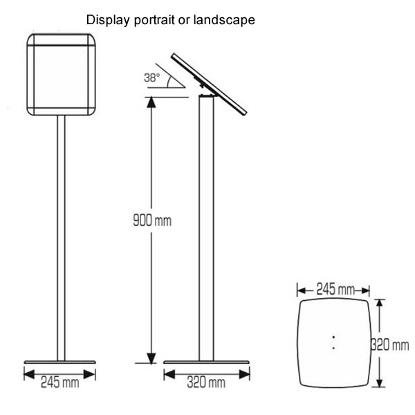 A4 LED Illuminated Menu Display Stand White Light Display